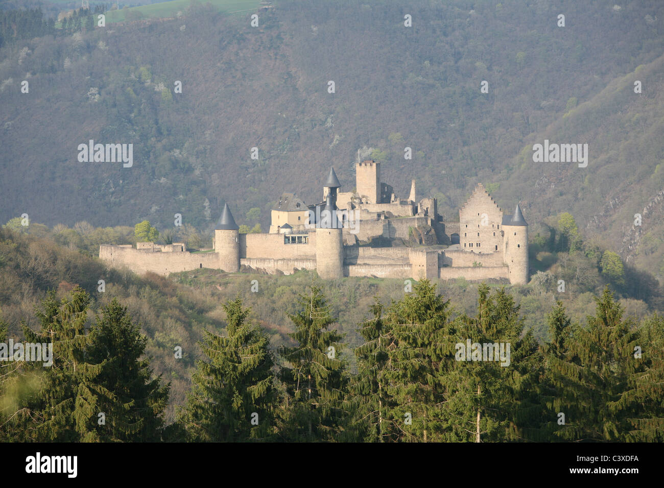 Luxembourg Bourscheid Castle Europe Stock Photo - Alamy