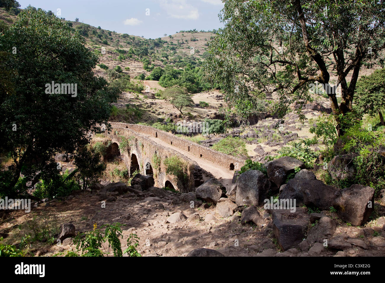 Bridge to Blue Nile falls, Ethiopia, Africa Stock Photo - Alamy