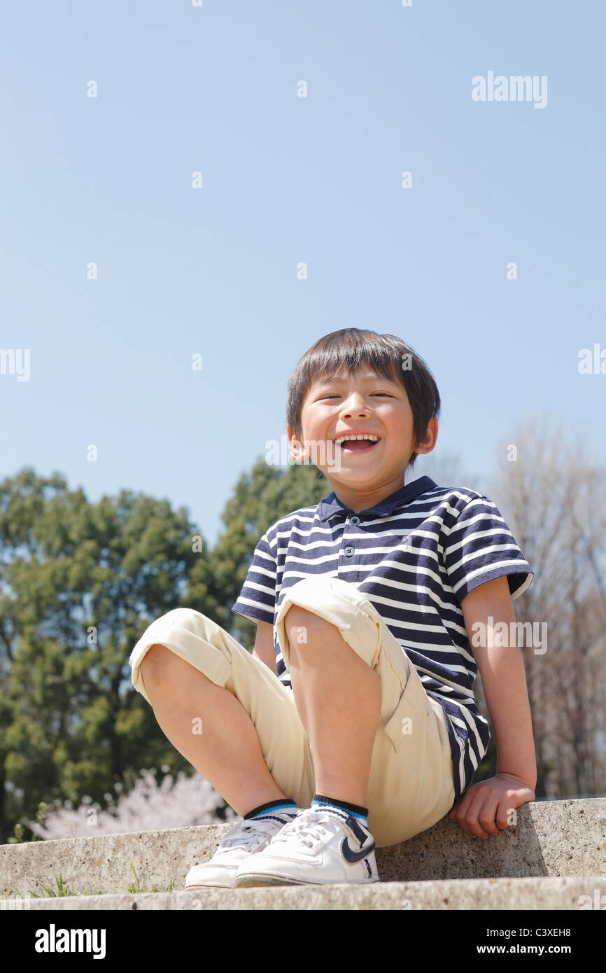 Portrait of Young Boy Stock Photo - Alamy