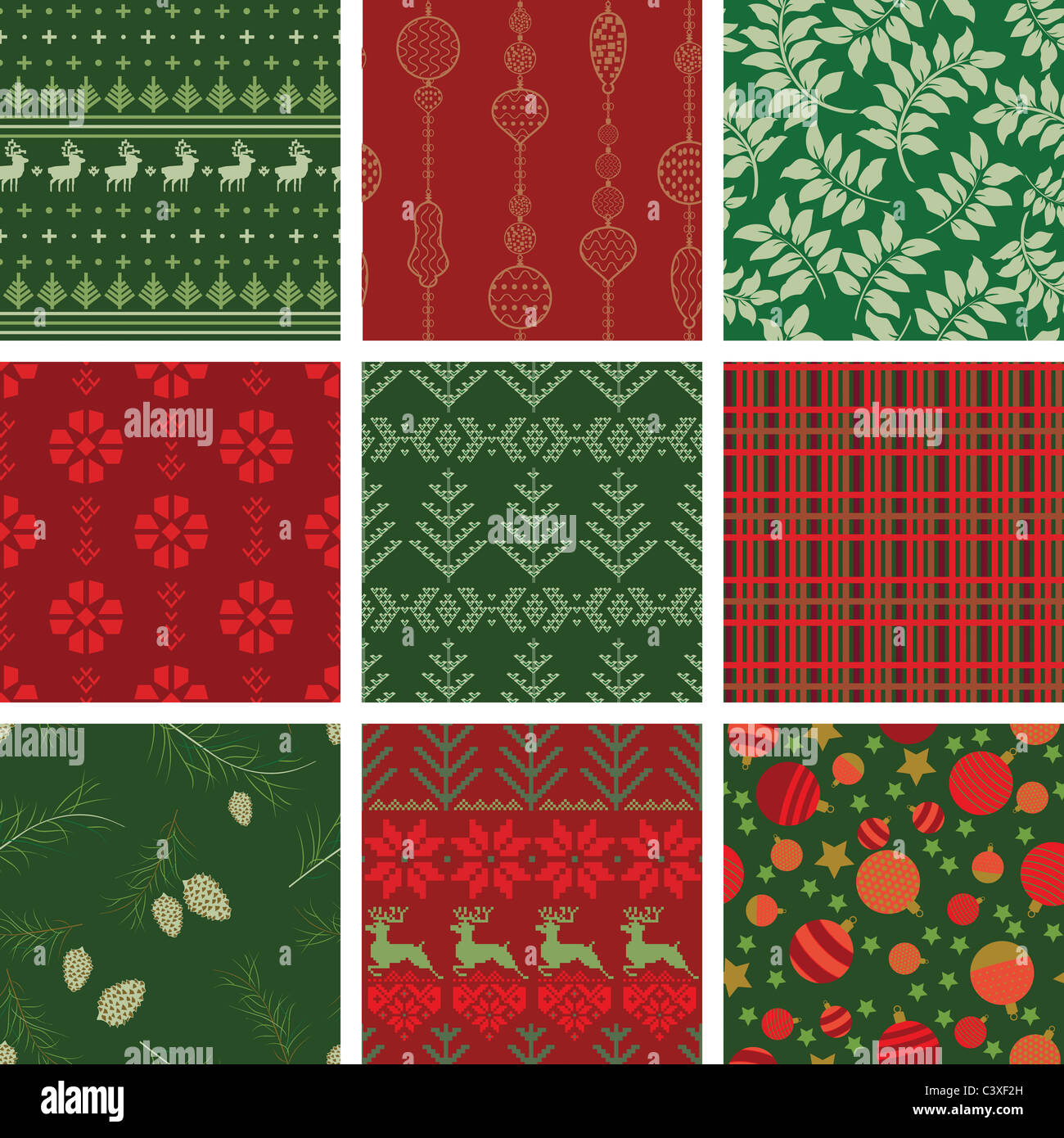 Seamless Christmas Pattern Stock Photo - Alamy
