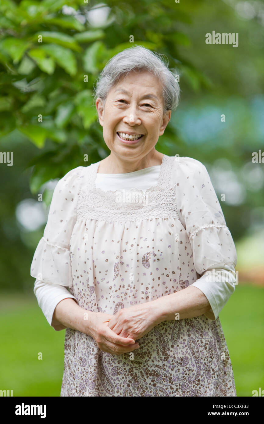 Portrait of Senior Woman Stock Photo - Alamy