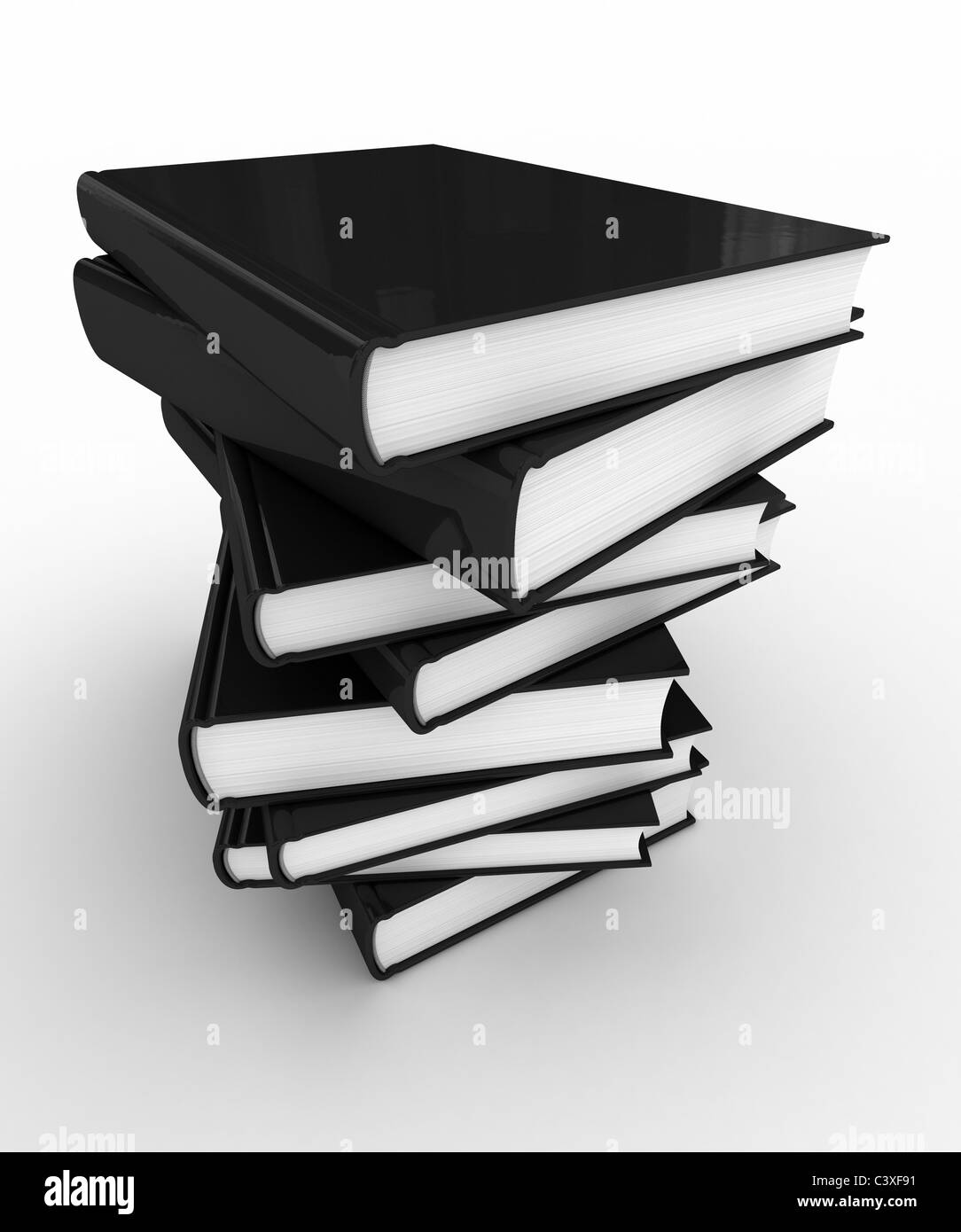 Stack of unmarked books Stock Photo - Alamy