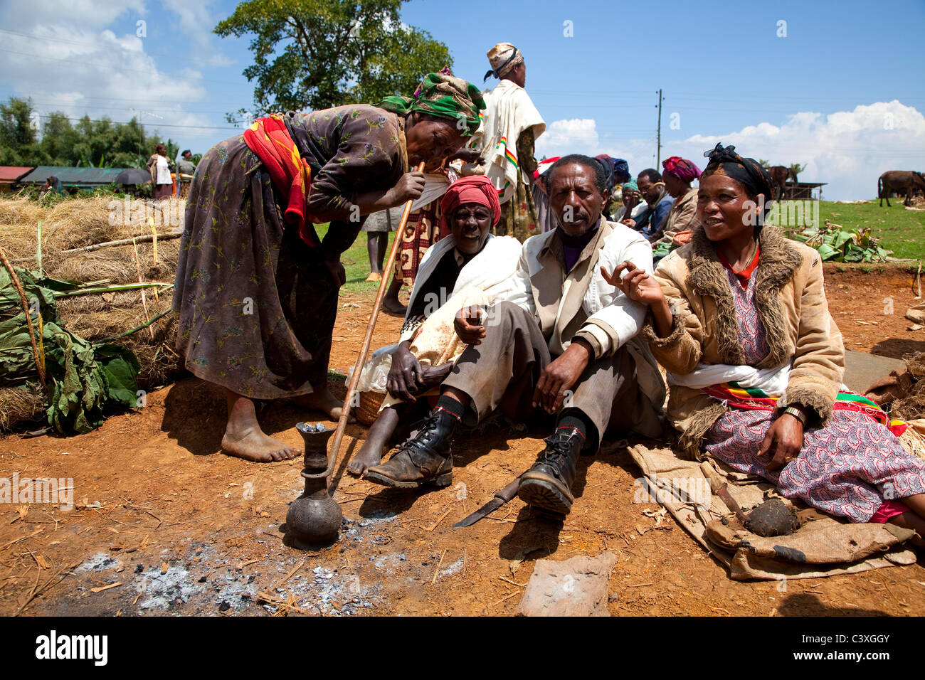 People smoking weed in in Dorze, Ethiopia, Africa Stock Photo - Alamy