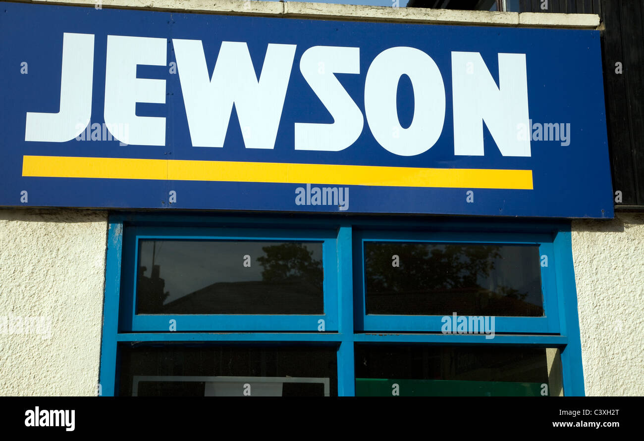 Jewson shop store sign Stock Photo - Alamy
