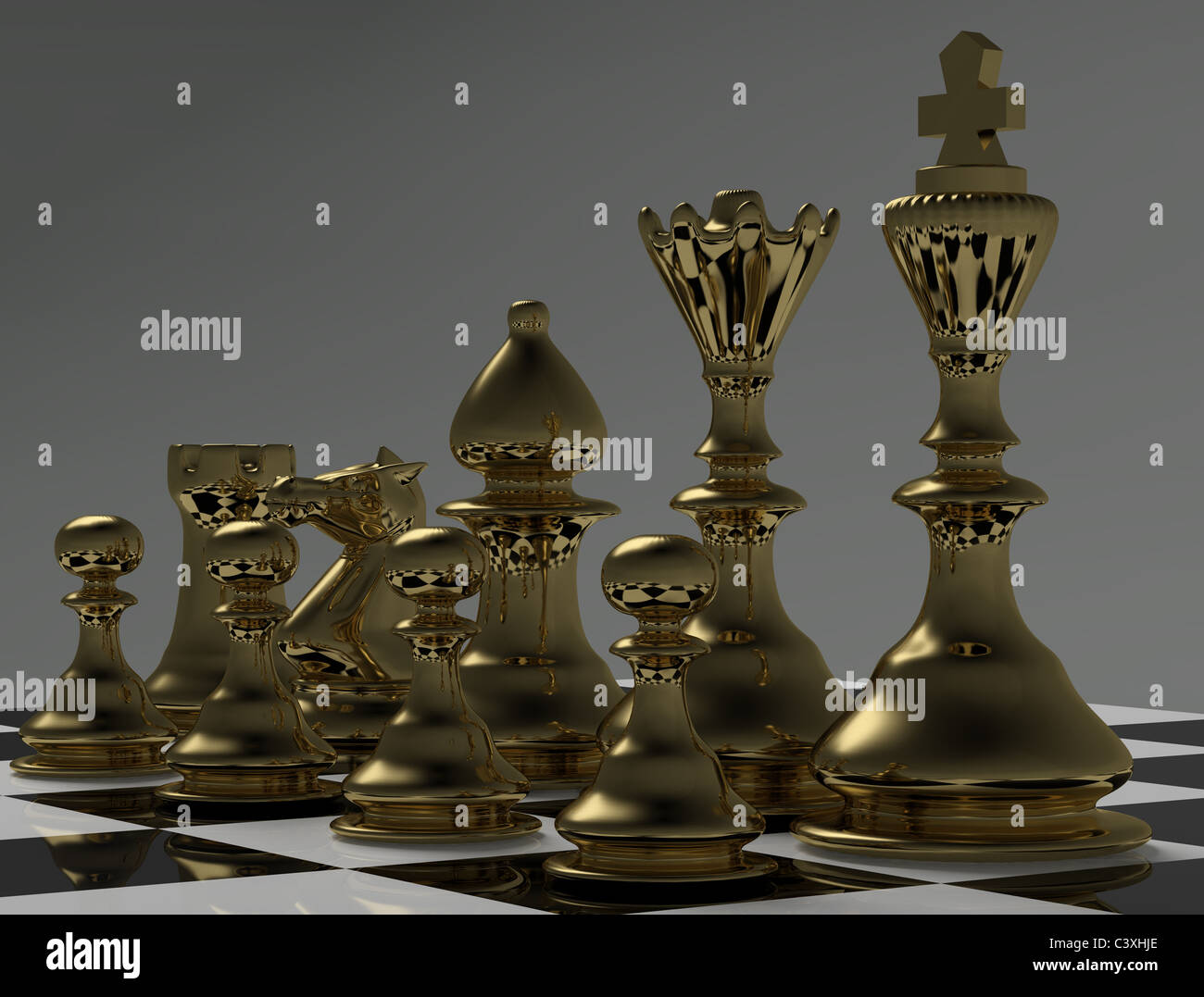 chess board with figures Three Dimensional shape Stock Photo - Alamy