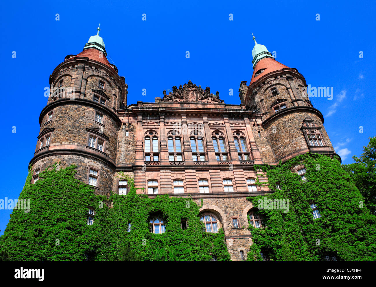 the ksiaz castle, former german schloss fürstenstein nearby walbrzych ...