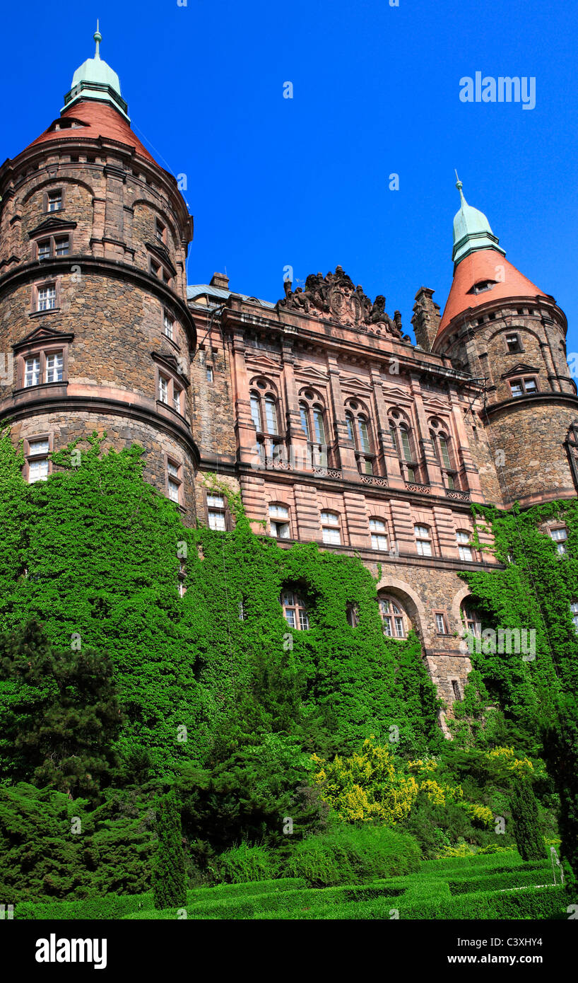 the ksiaz castle, former german schloss fürstenstein nearby walbrzych ...