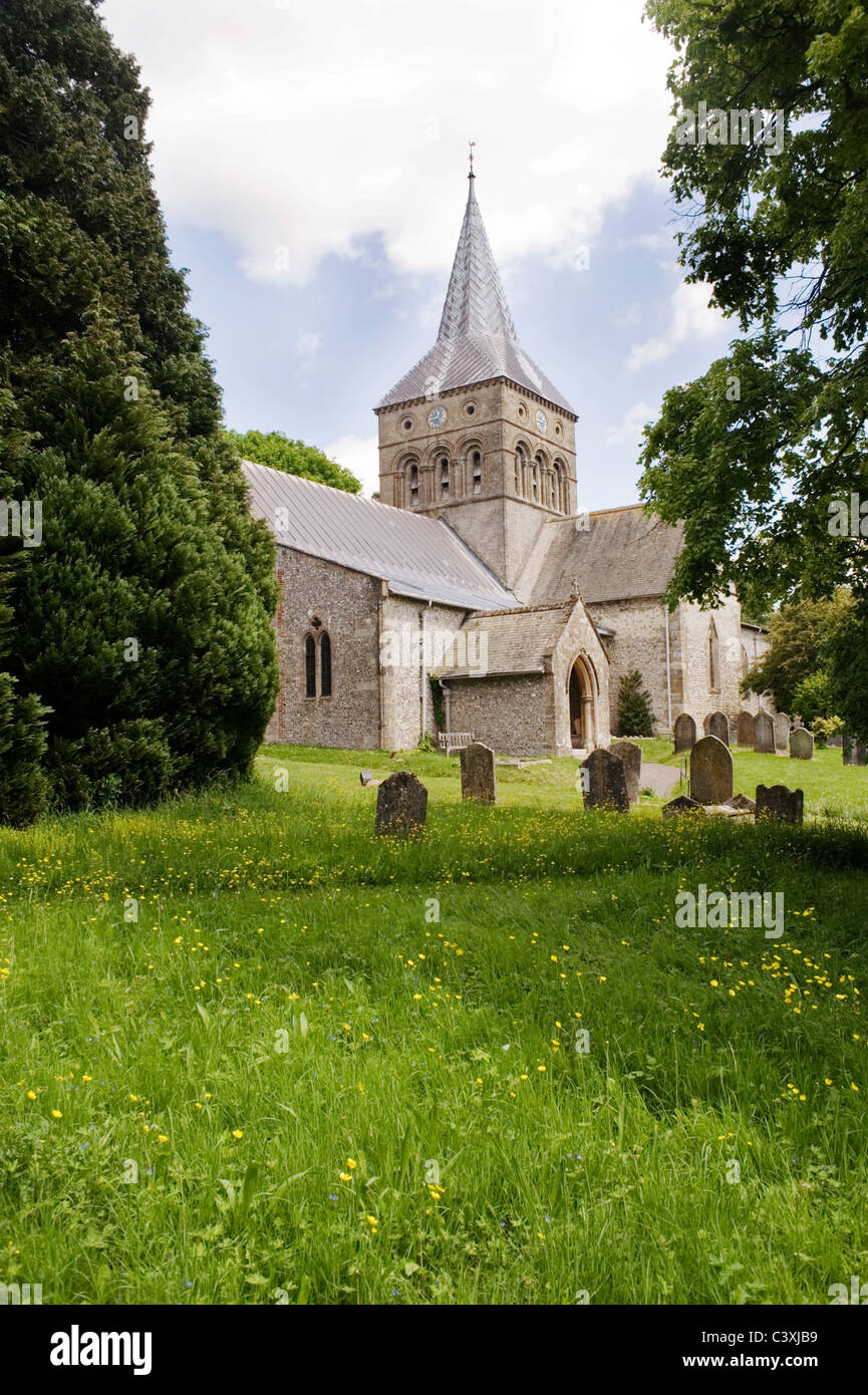 all saints church east meon hampshire england uk Stock Photo - Alamy