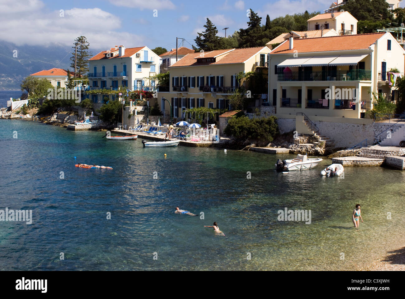 The village of Fiscardo in Cephalonia Greece Stock Photo - Alamy