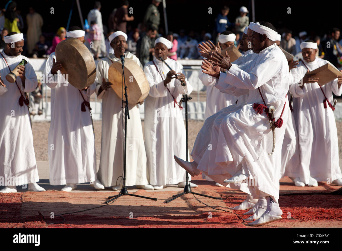 Traditional performers during the annul rose festival El Kelaa M’Gouna ...