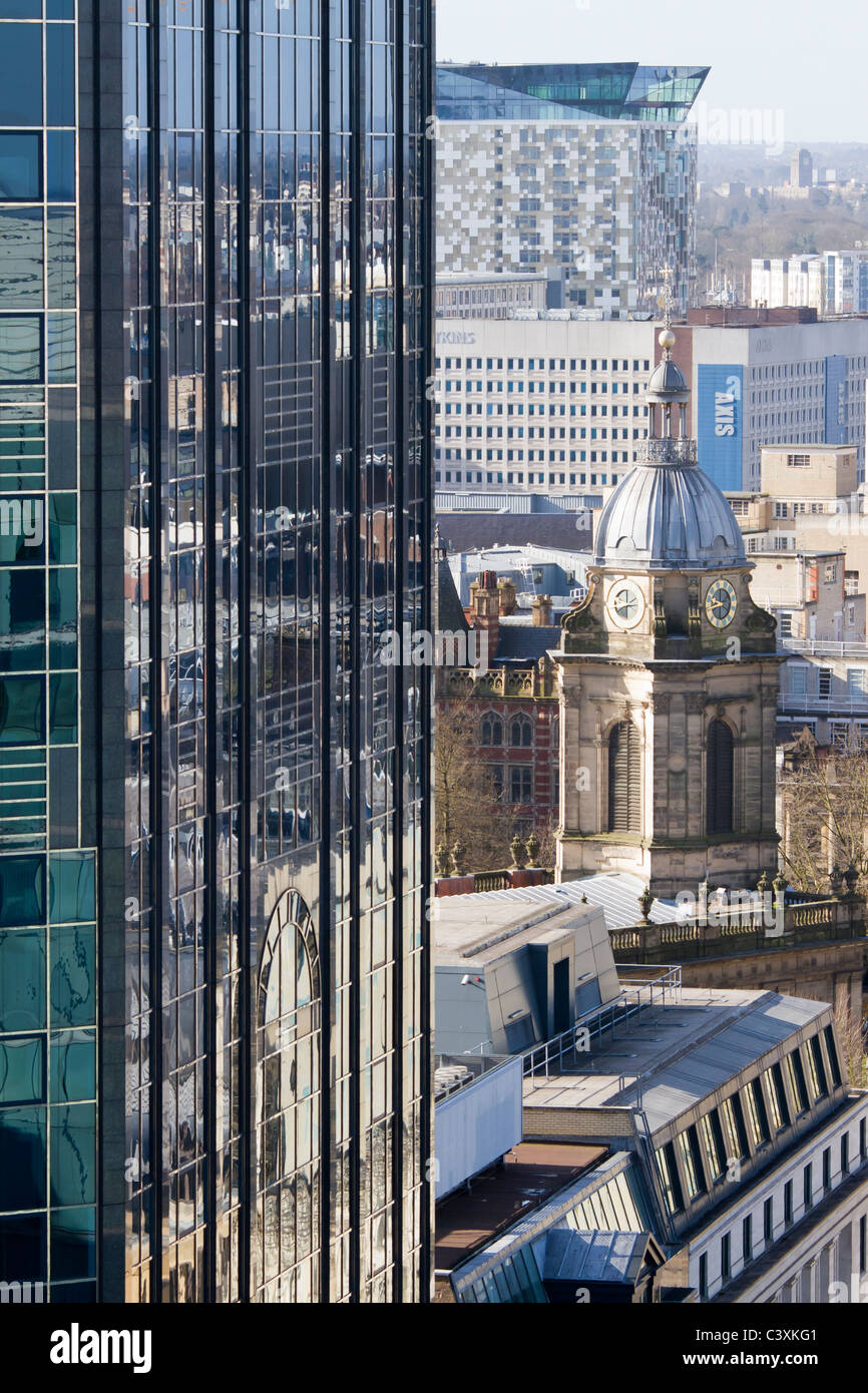 Cityscape of Birmingham showing the Colmore Business District and St ...
