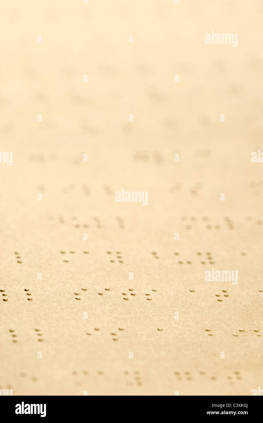 braille alphabet in an educational book Stock Photo - Alamy