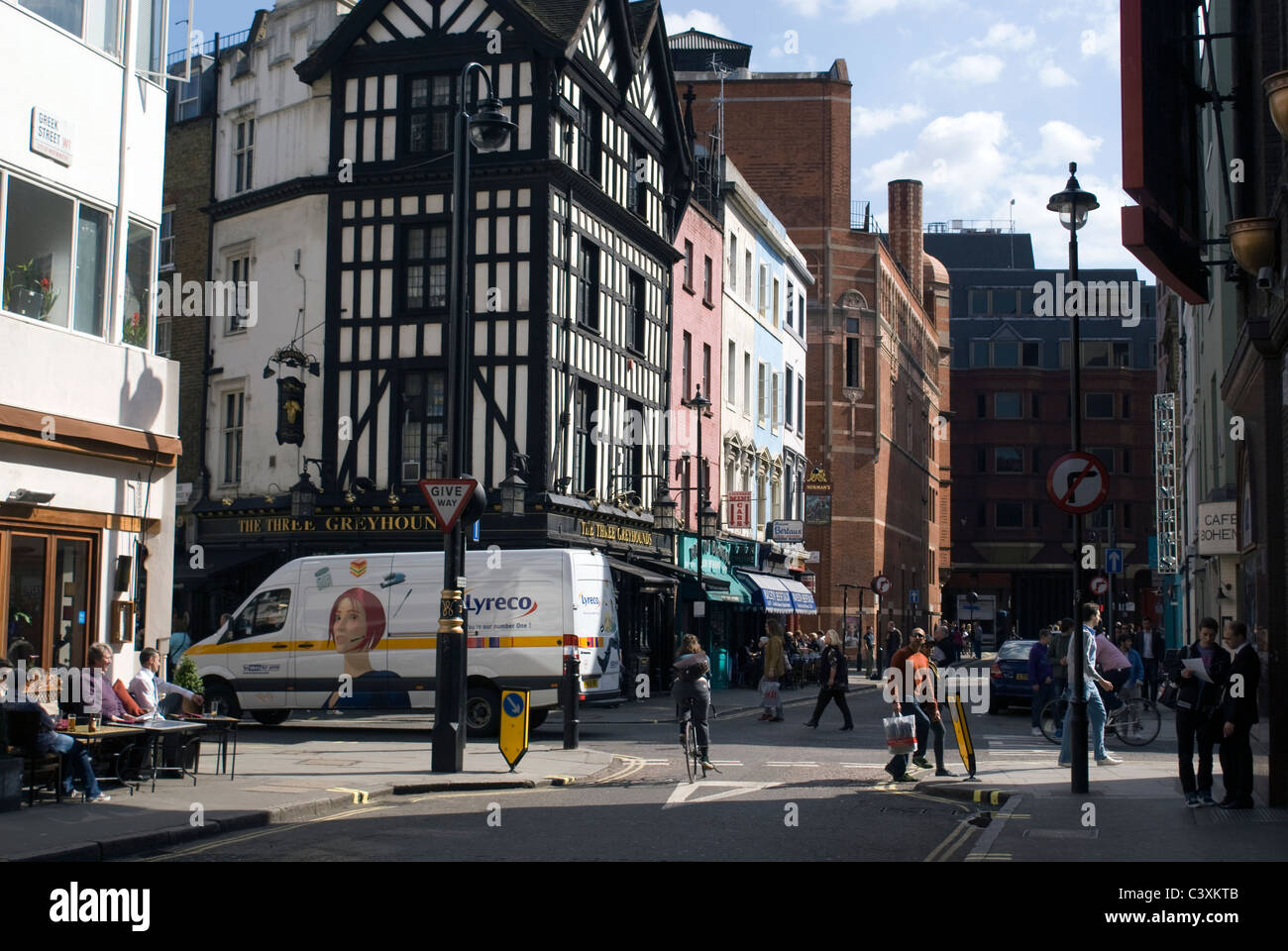 Greek Street Soho, London Stock Photo - Alamy