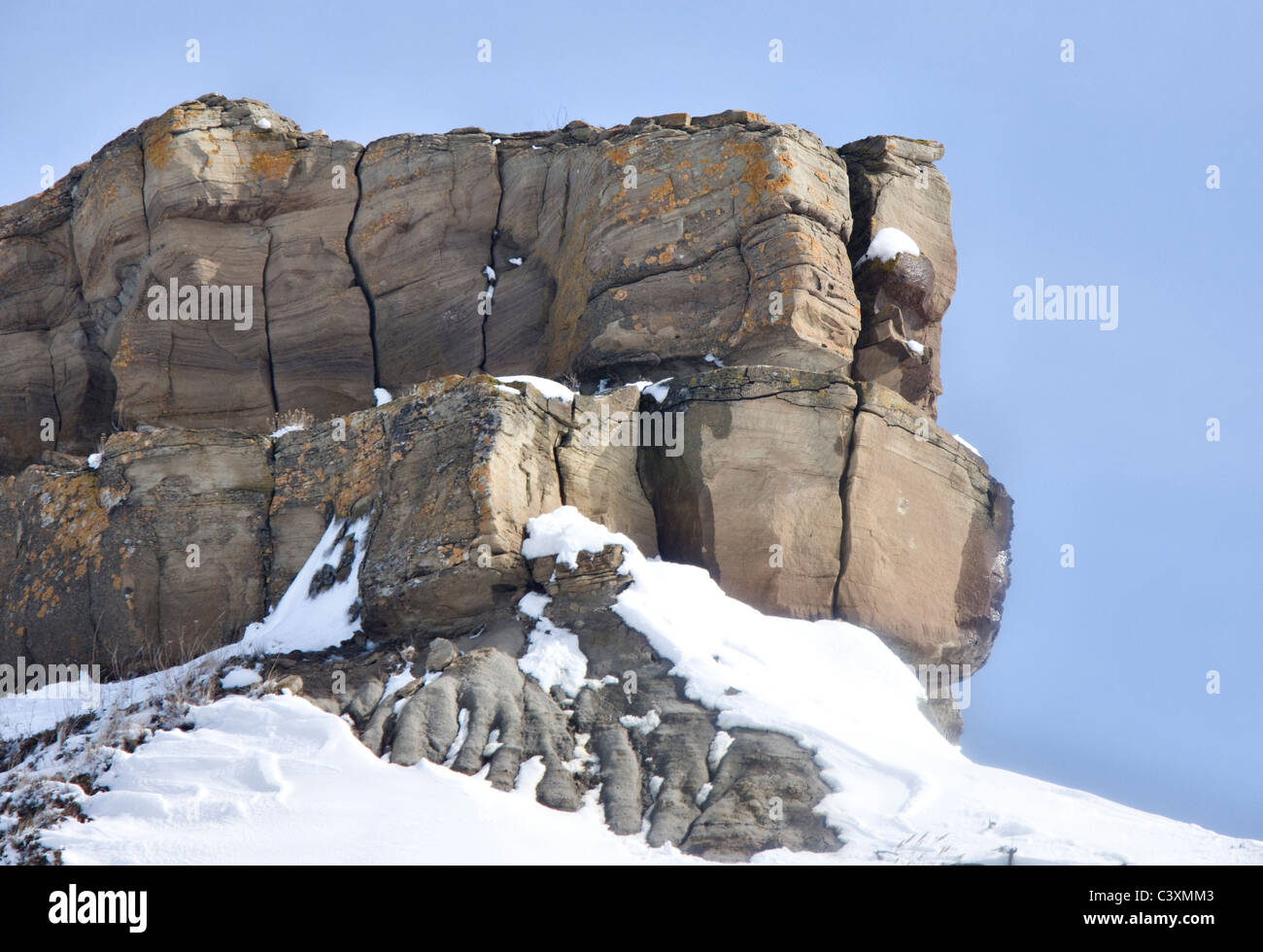 Saskatchewan Badlands Big Muddy Valley in Winter Stock Photo - Alamy