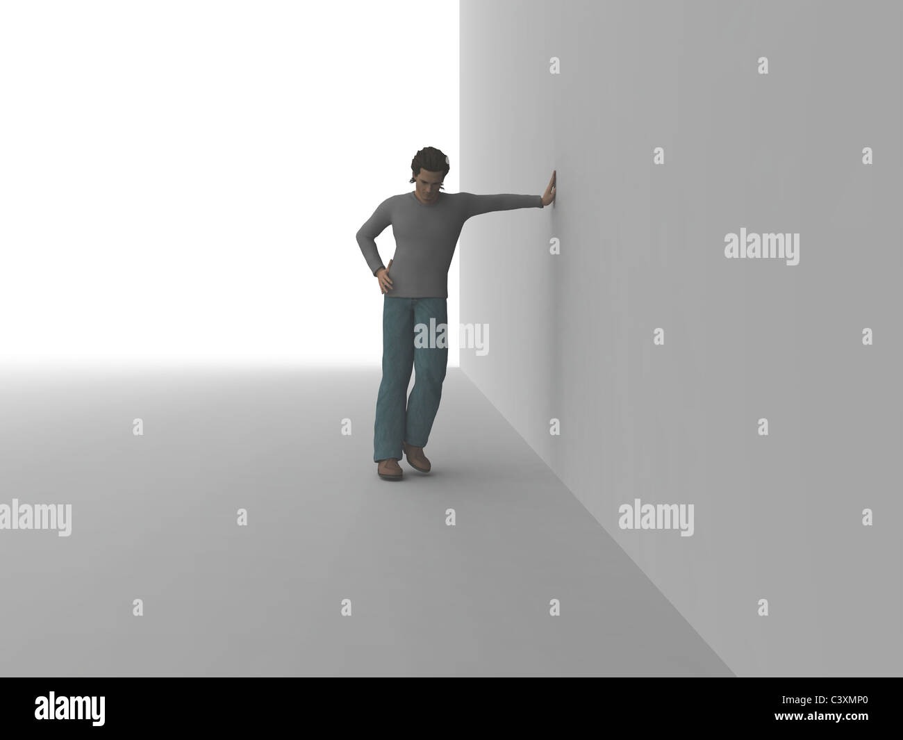 Leaning at the wall Stock Photo - Alamy