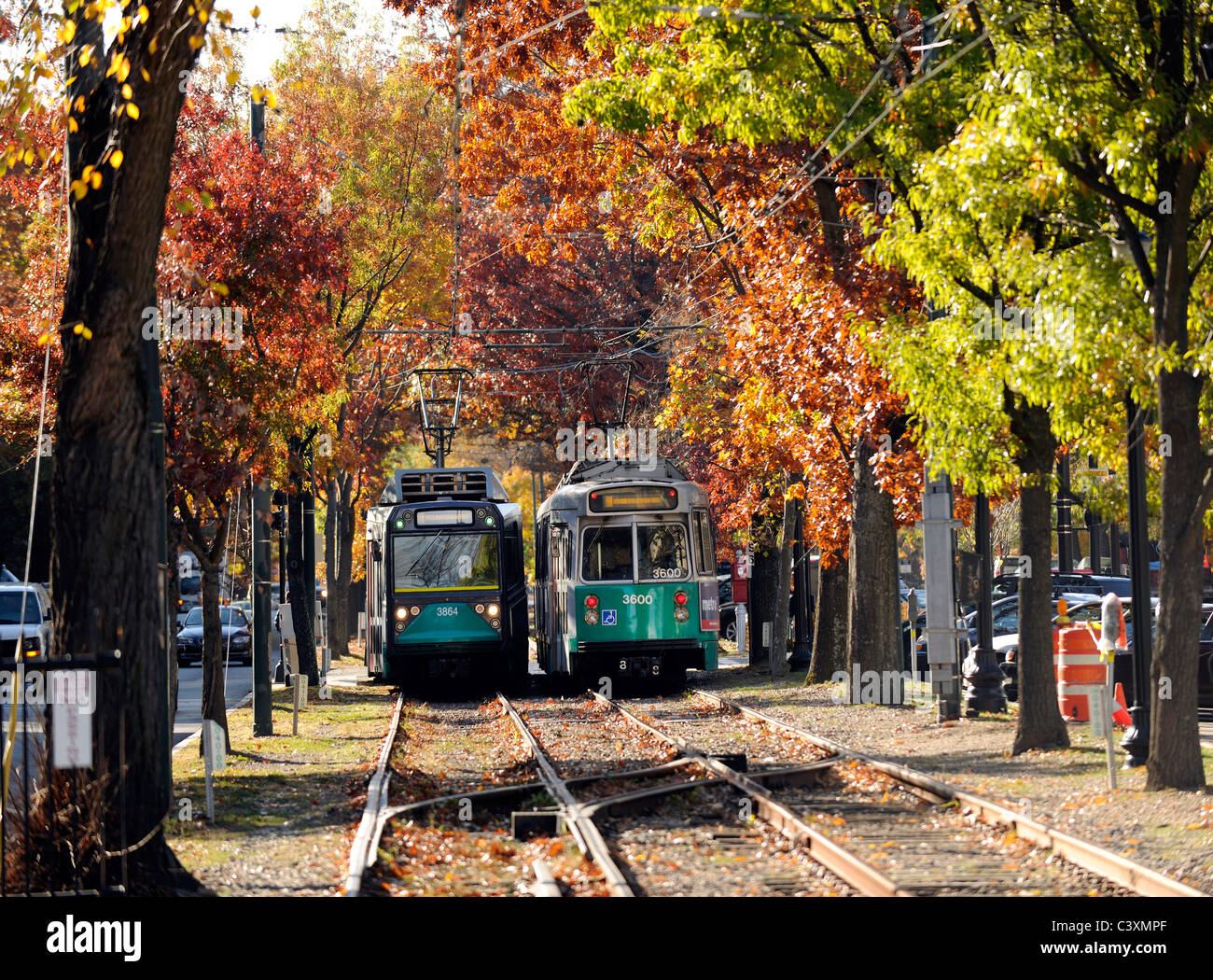 Boston, Mass. St. Mary's Station. Cleveland Circle Line Stock Photo - Alamy