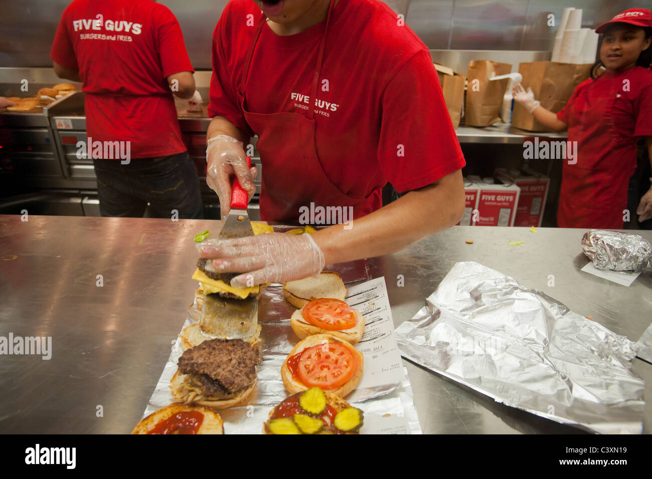 The Five Guys Burgers and Fries location in the Metrotech Center in the ...