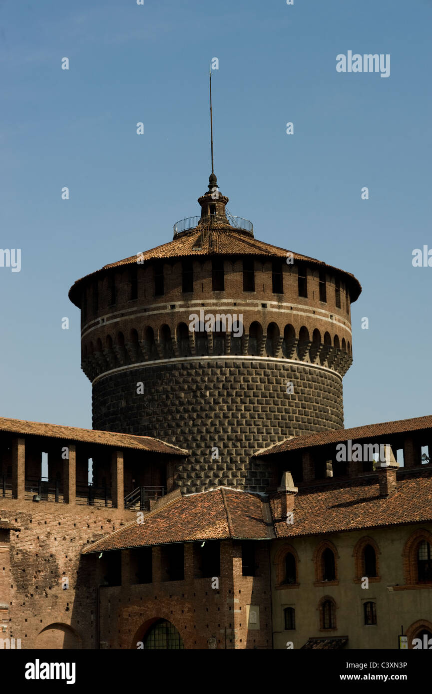 Milan Castle, Castello Sforzesco, Milan, Italy Stock Photo - Alamy