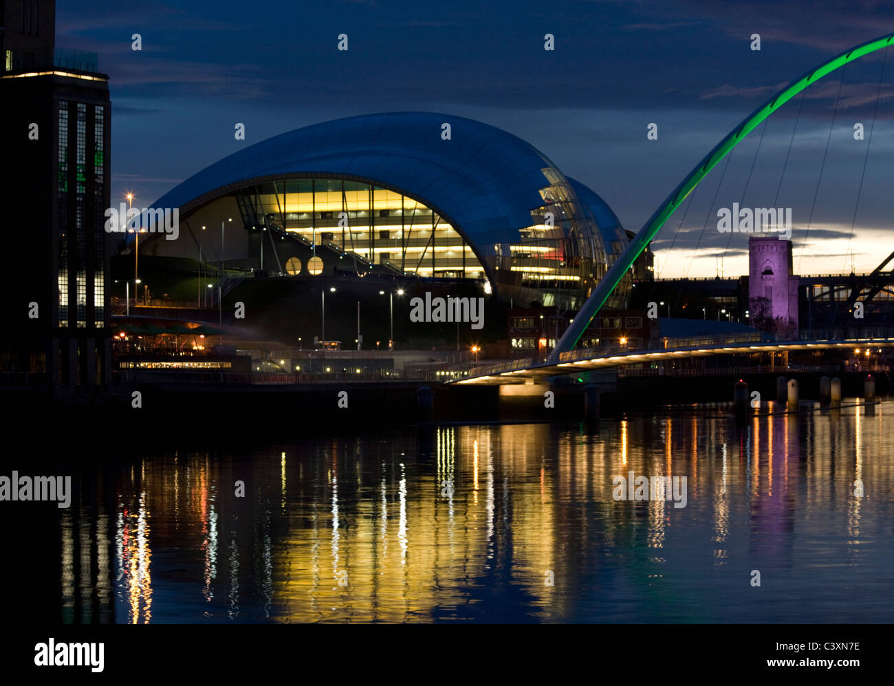 The Sage Gateshead at night Stock Photo - Alamy