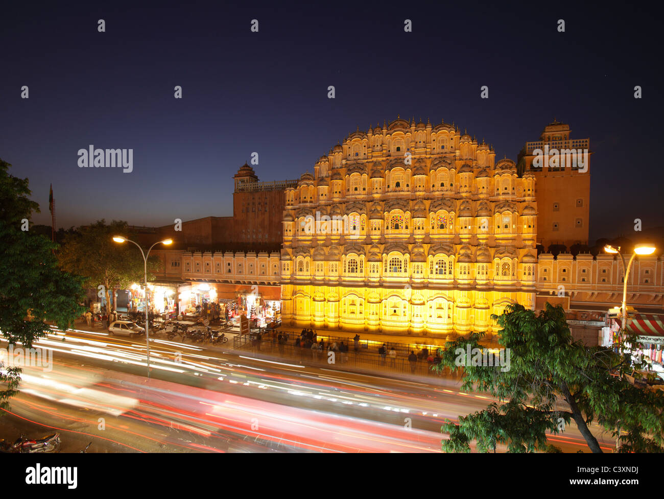 Hawa Mahal, also knows as the Palace of Winds, Jaipur, India Stock ...