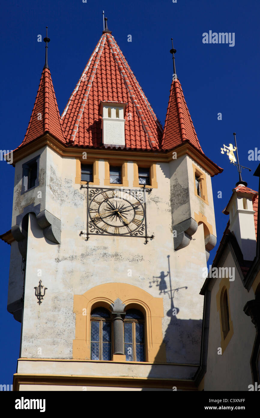 main tower of water castle Zinkovy Czech district of Pilsen, Czech ...