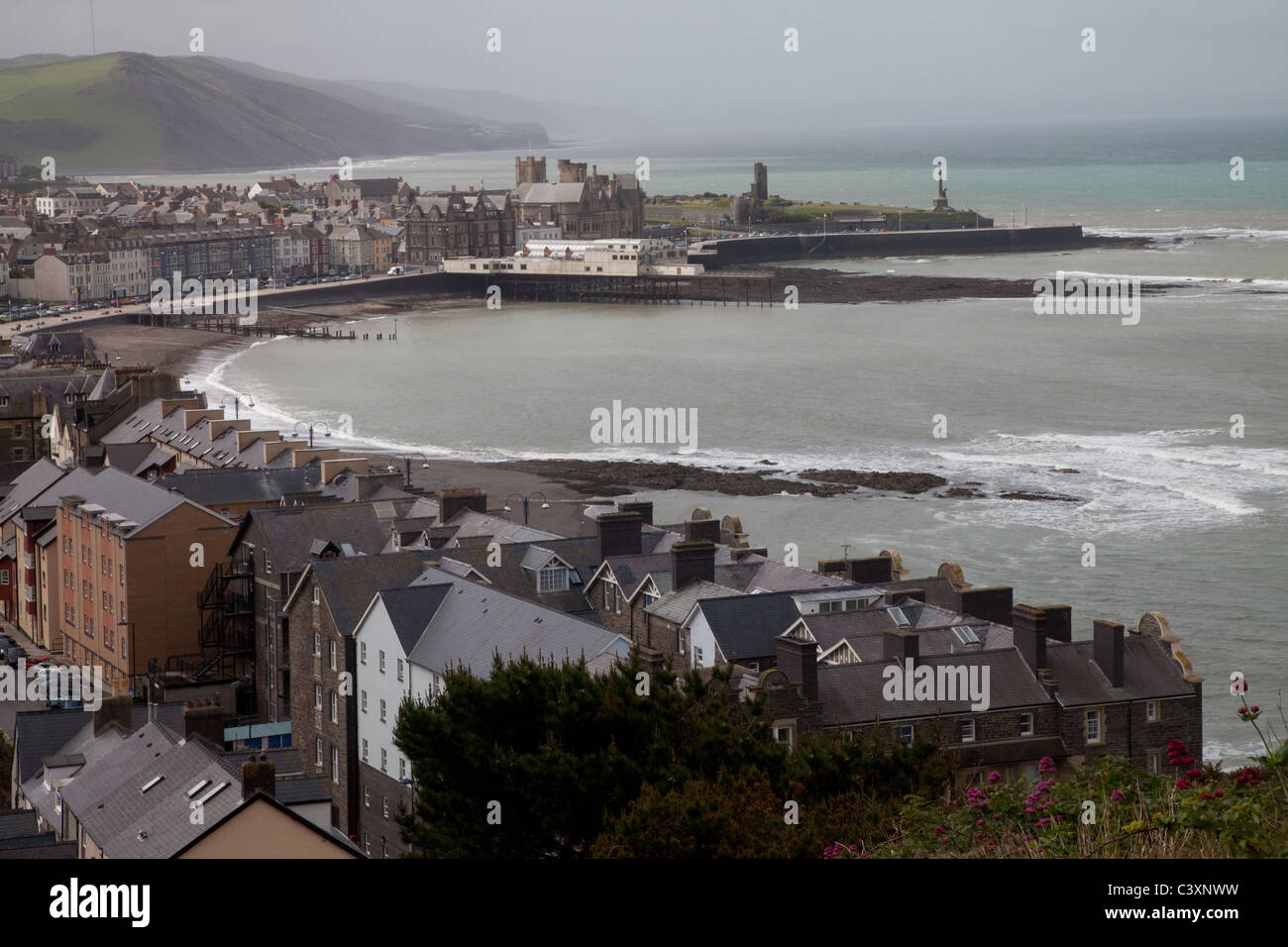 Aberystwyth coastline, Wales Stock Photo - Alamy
