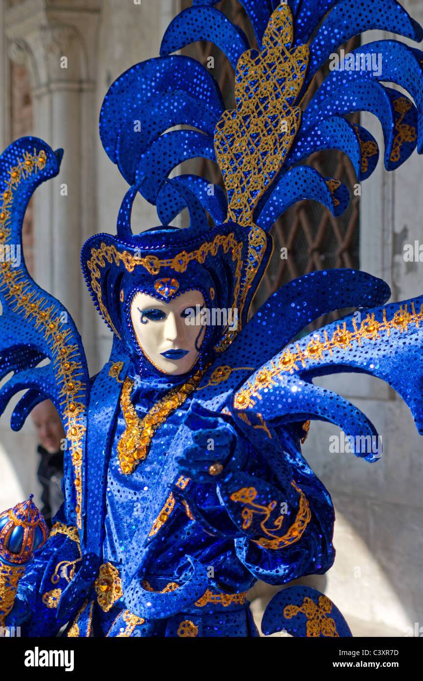 Blue woman at Carnival Stock Photo - Alamy