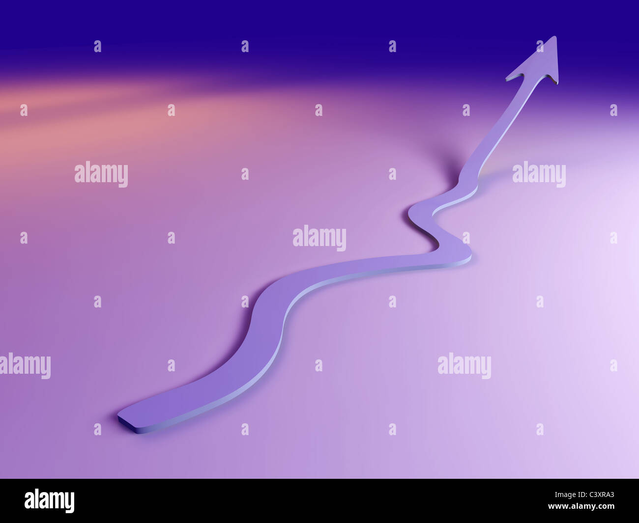 Arrow pointing upward Stock Photo - Alamy