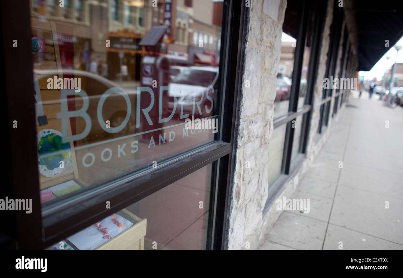 General view of the Borders flagship store in Ann Arbor, Michigan, USA ...