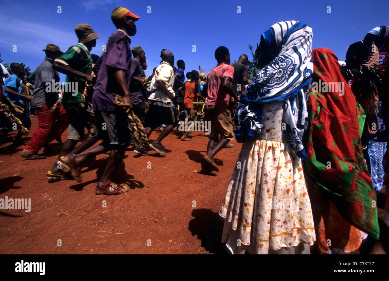Mwaka Kogwa Celebration in Makunduchi, Zanzibar, Tanzania Stock Photo ...