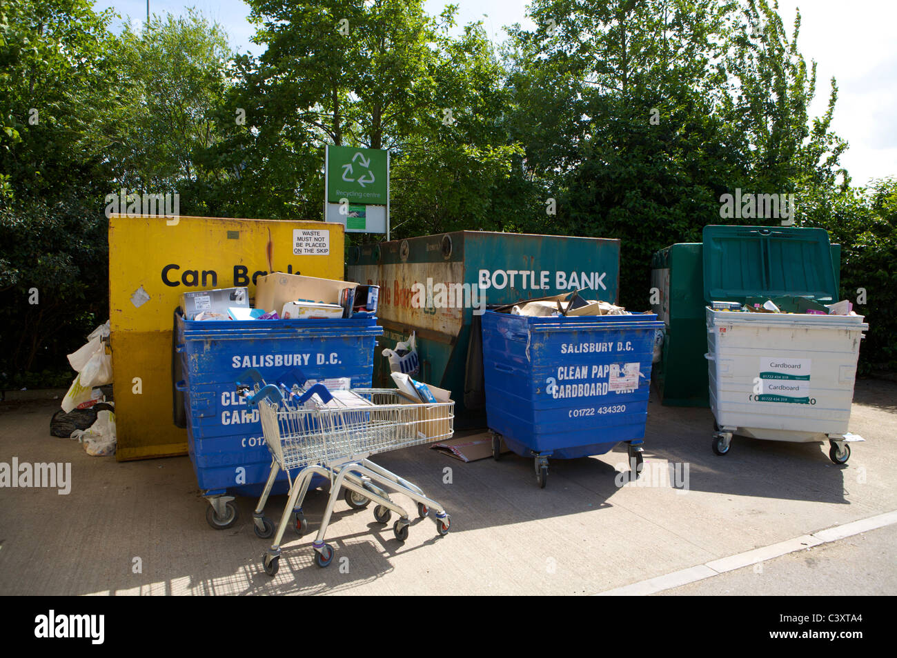 Waste paper, cardboard, plastic and polythene for recycling Stock Photo ...