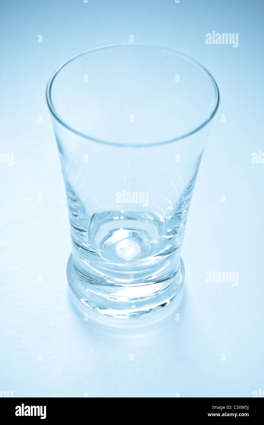 A clean drinking glass in cool monochrome Stock Photo - Alamy