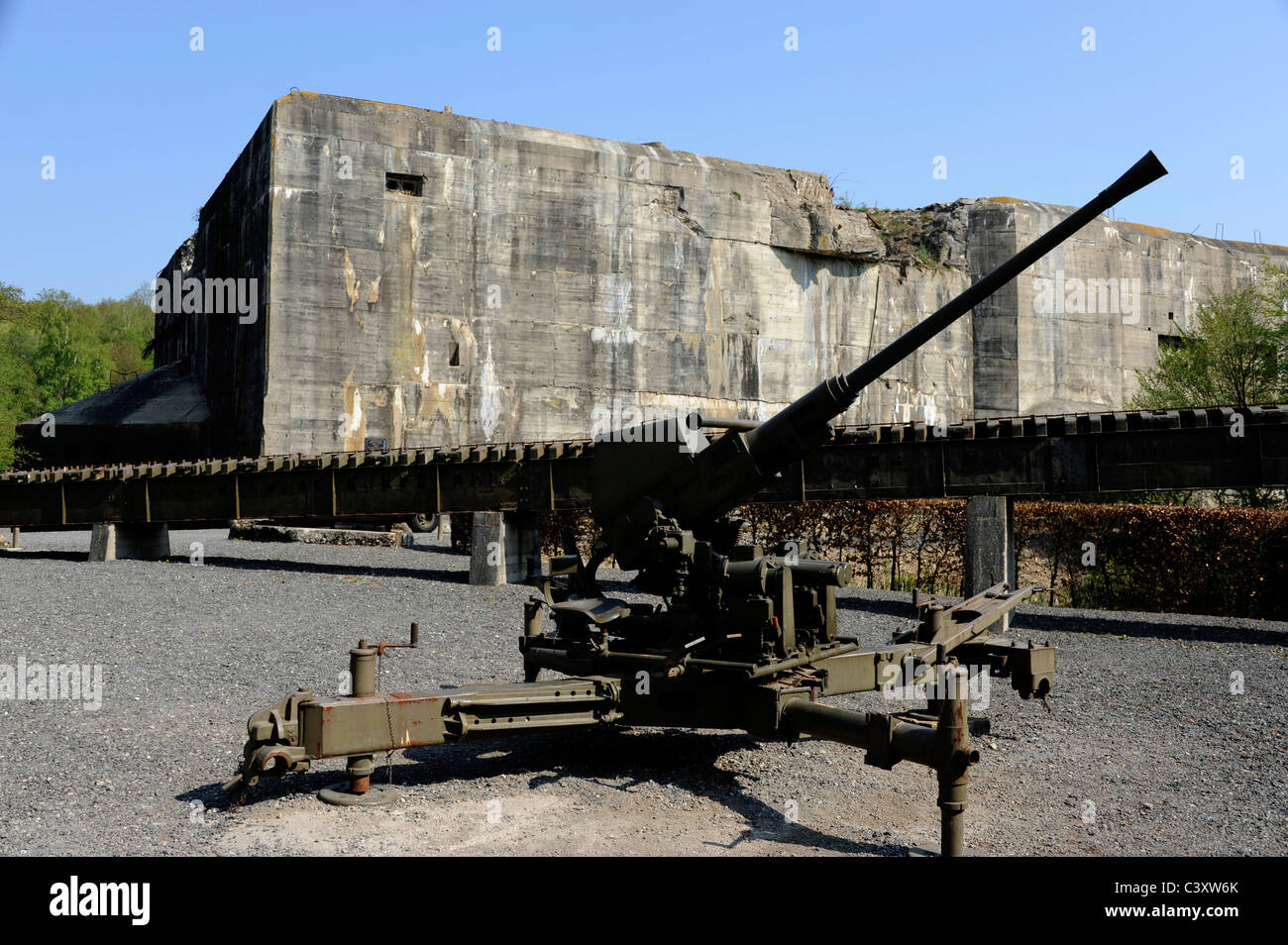 The Eperlecques blockhaus,Bofors gun, light anti-aircraft guns,Pas de ...