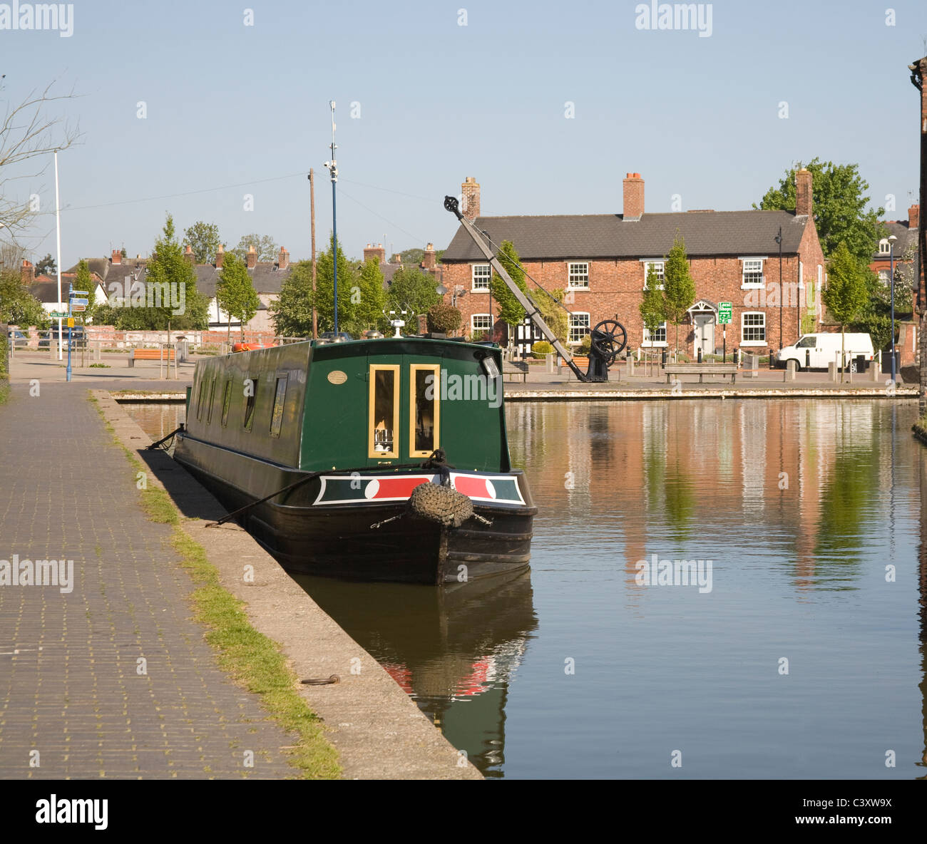 Shropshire May End of the Llangollen Canal at Ellesmere Wharf England ...