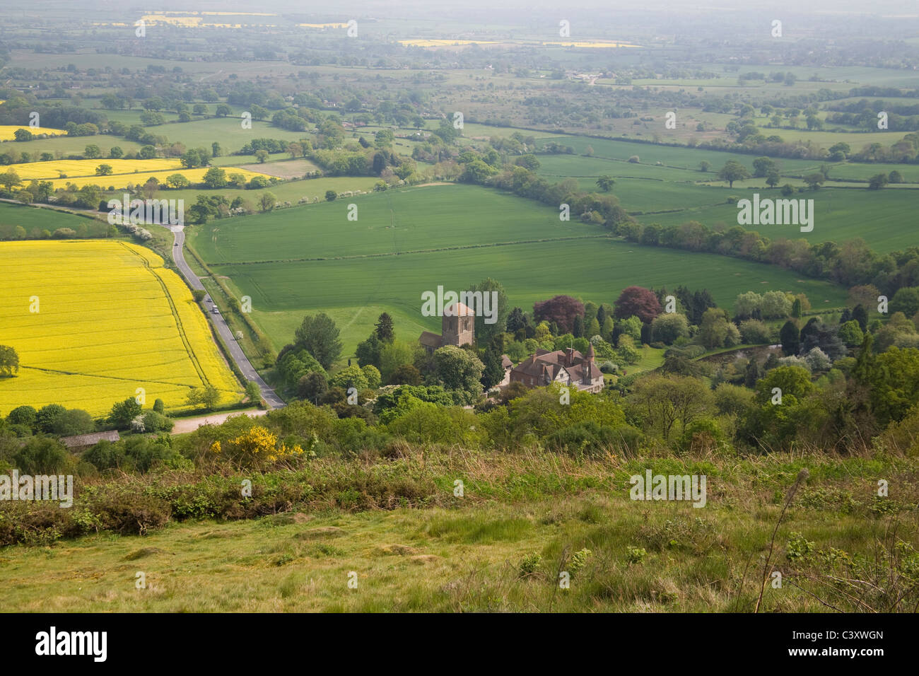 Worcestershire England UK May View of surrounding countryside from ...