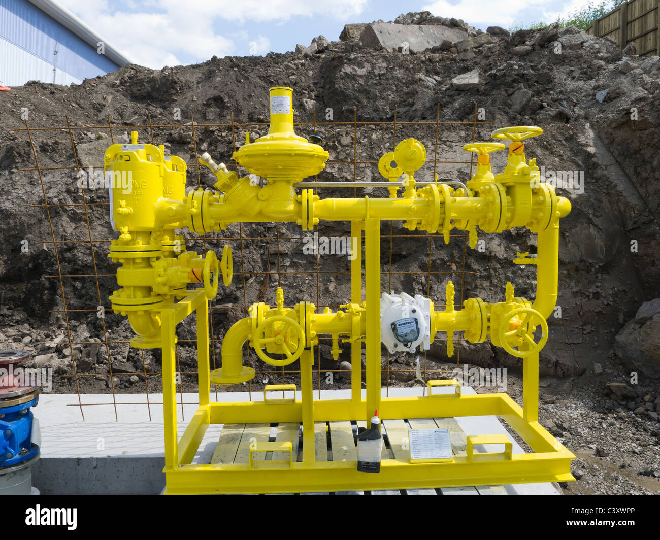 New pipework installation Stock Photo - Alamy