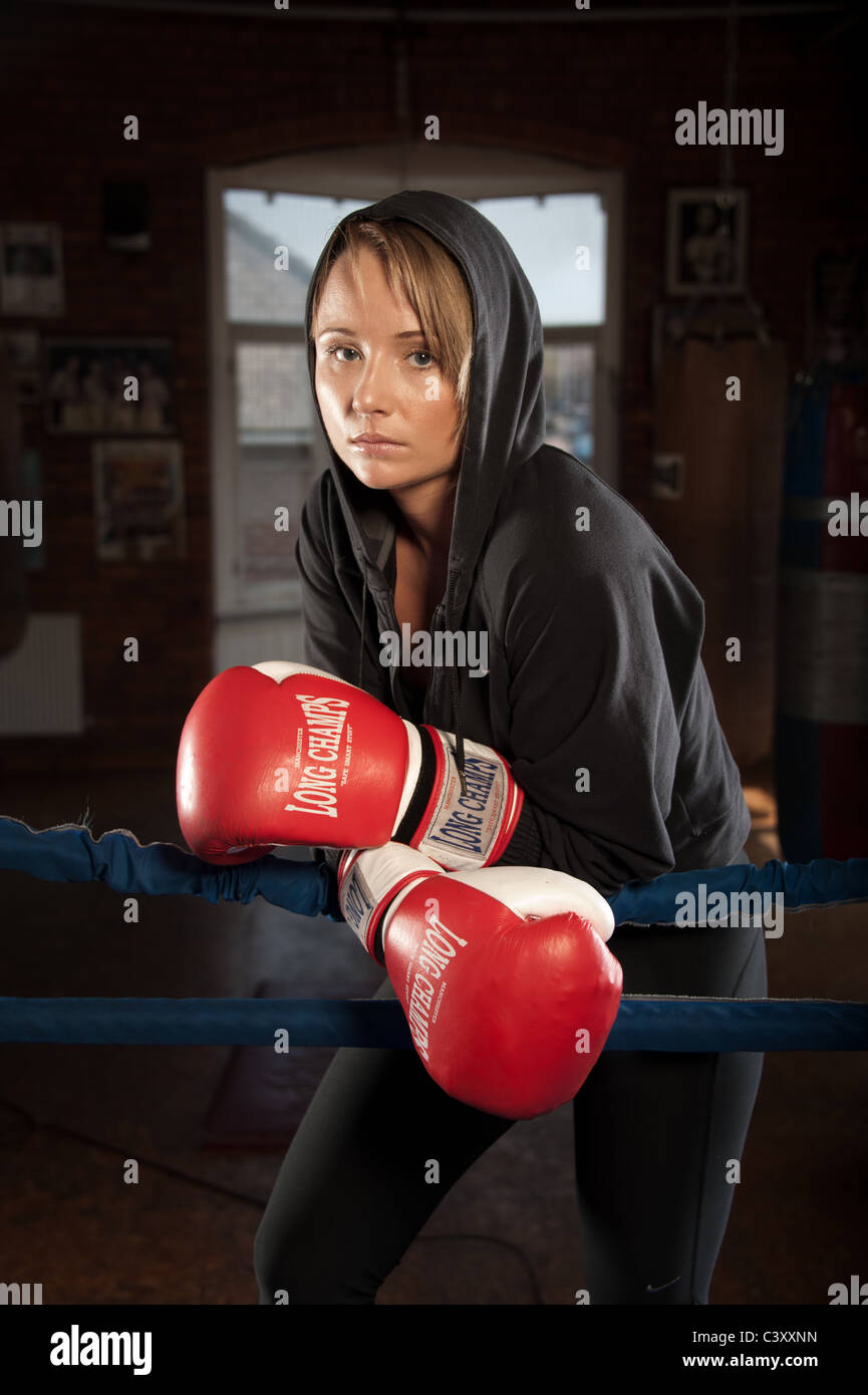 Girl boxer portrait Stock Photo - Alamy