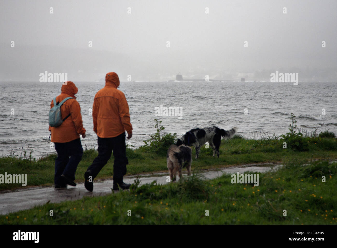 trident submarine near base on the holy loch in scotland Stock Photo ...
