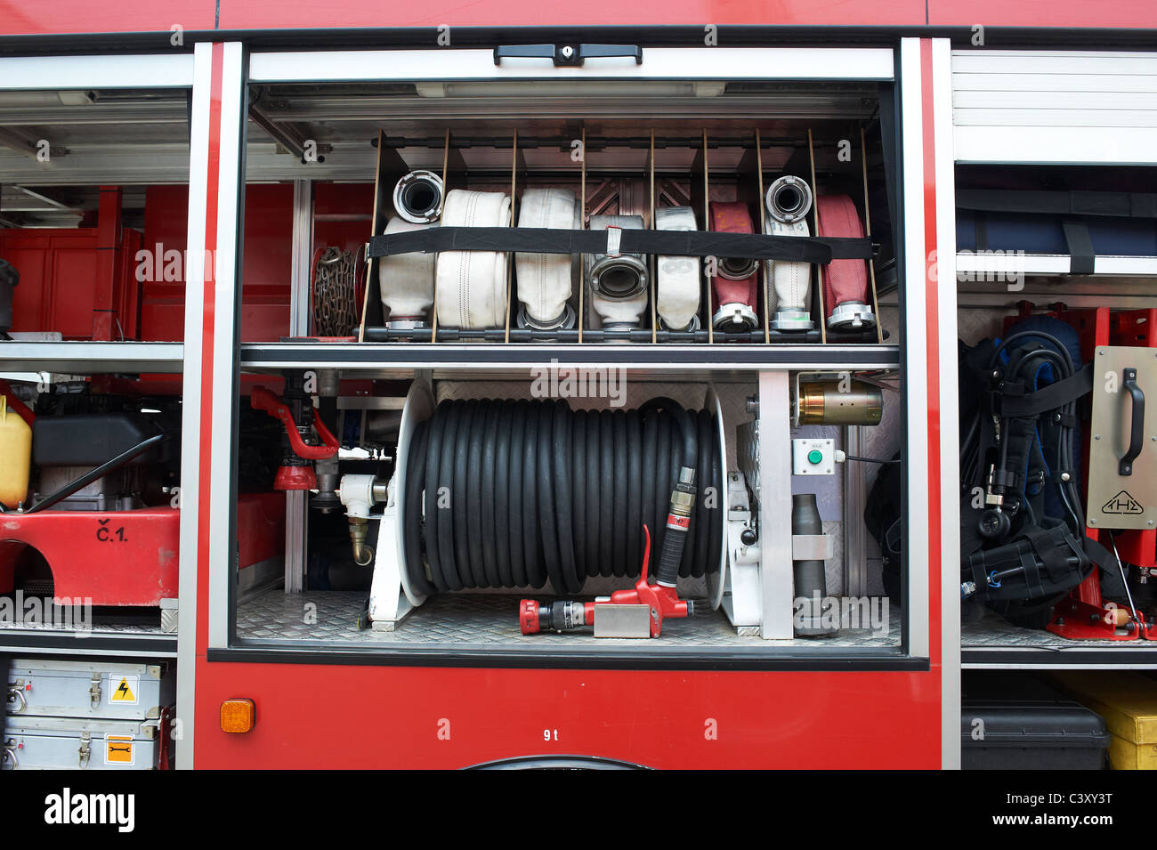 Fire engines water hoses nozzles hi-res stock photography and images ...