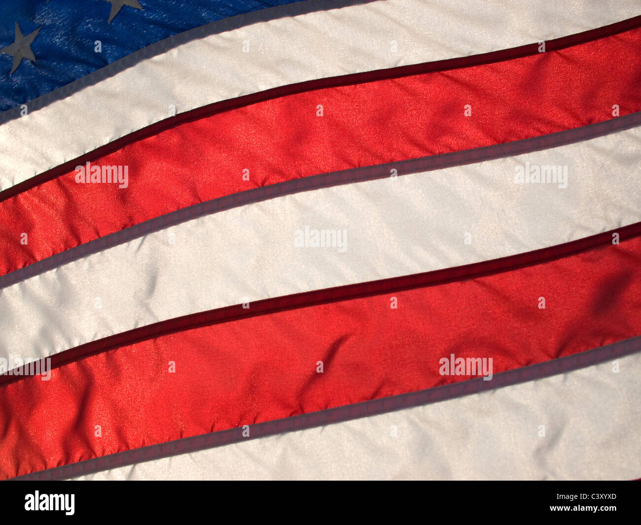 American flag in the wind close up hi-res stock photography and images ...