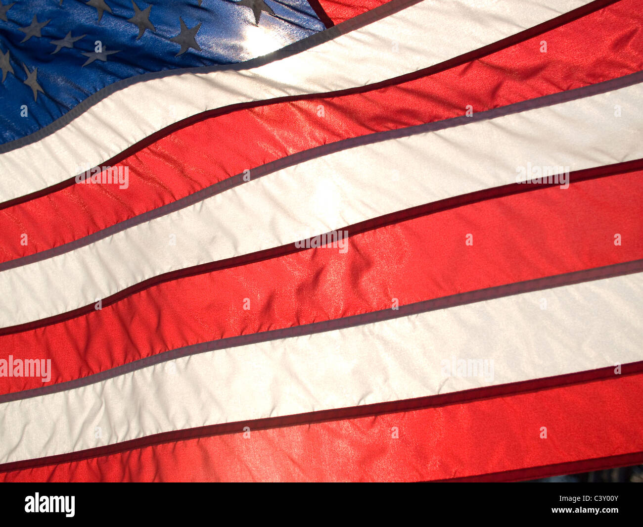 Billowing american flag hi-res stock photography and images - Alamy
