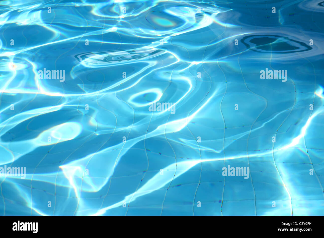 Beautiful light caustics effects in the water Stock Photo - Alamy