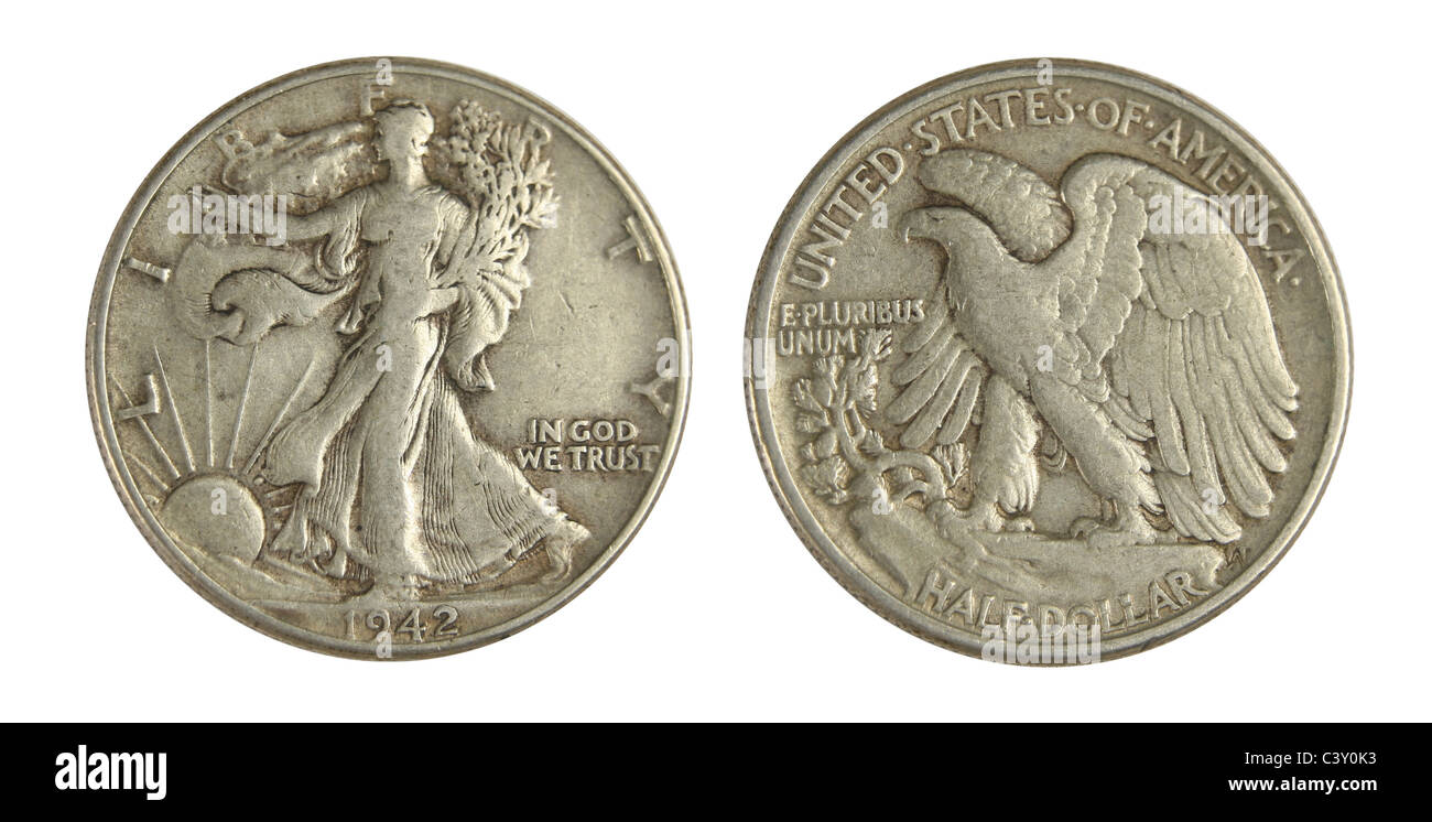 Walking liberty half dollar Cut Out Stock Images & Pictures - Alamy