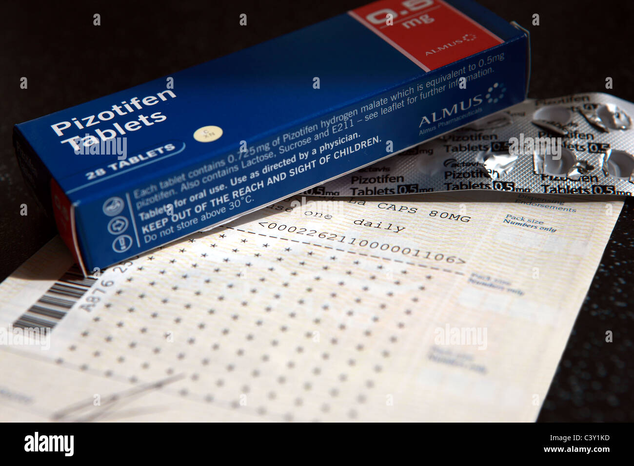 Prescription and tablets Stock Photo - Alamy