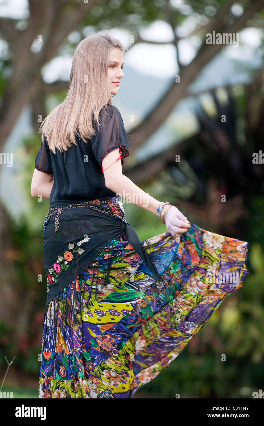 Teenage girl dressed up in fancy dress Stock Photo - Alamy