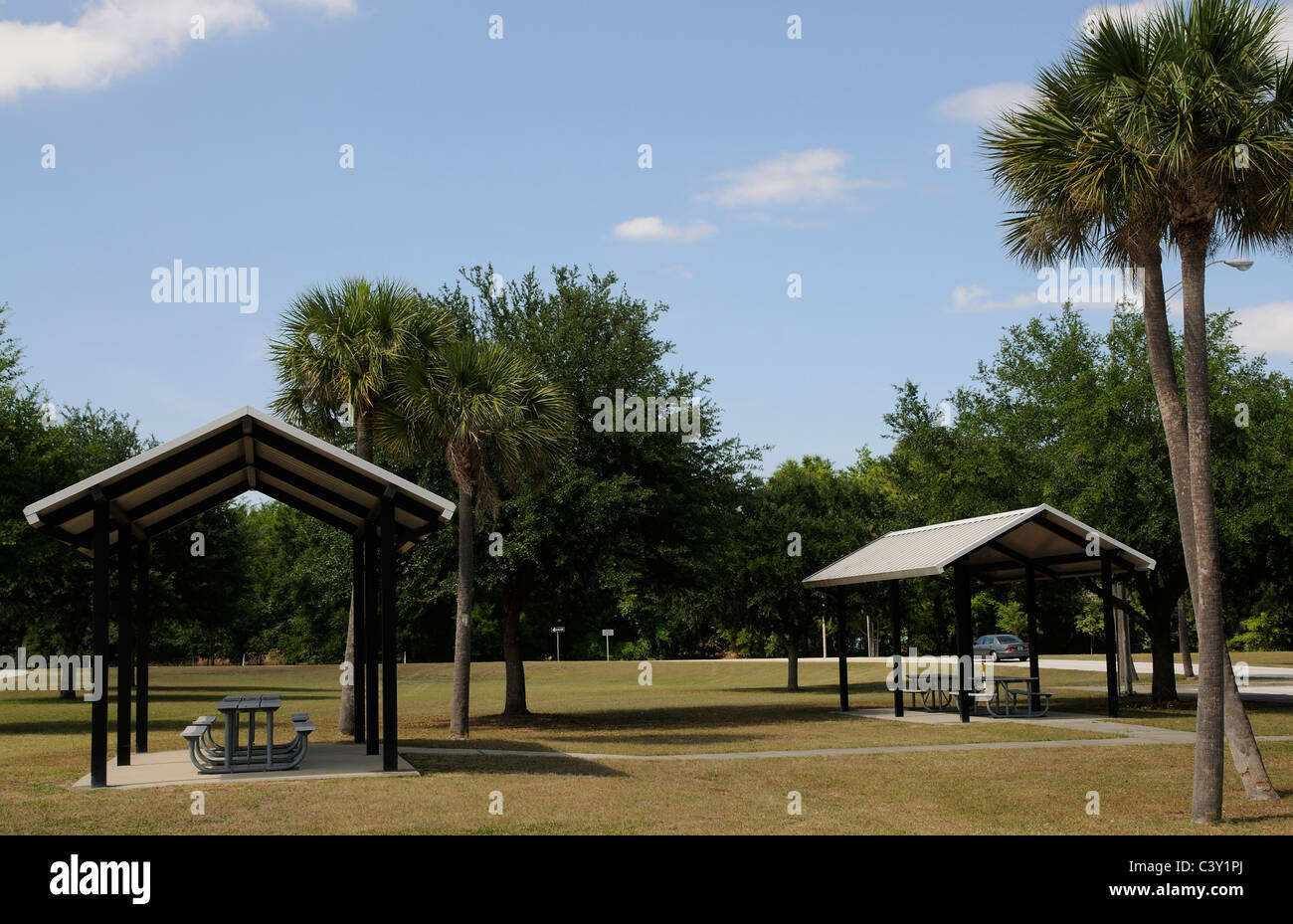 Rest stop area alongside the I 75 Highway Florida USA Stock Photo - Alamy