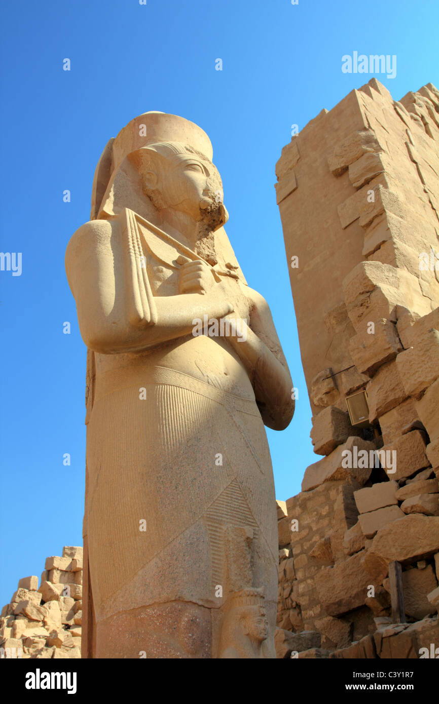 Ramses II - ancient egypt pharaoh in Luxor Karnak temple Stock Photo ...