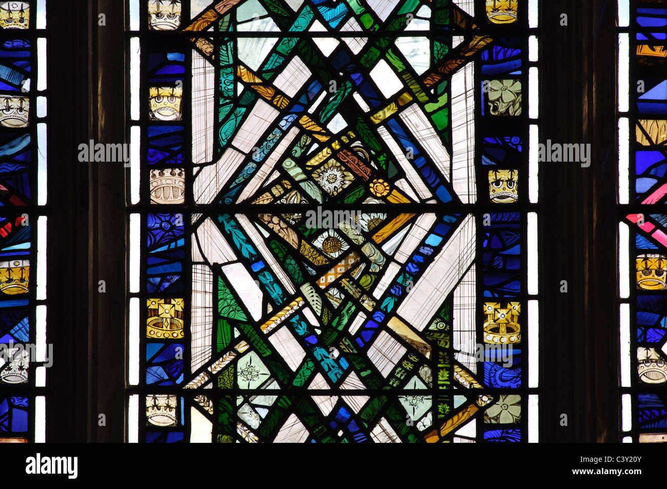 Detail st george stained glass hi-res stock photography and images - Alamy