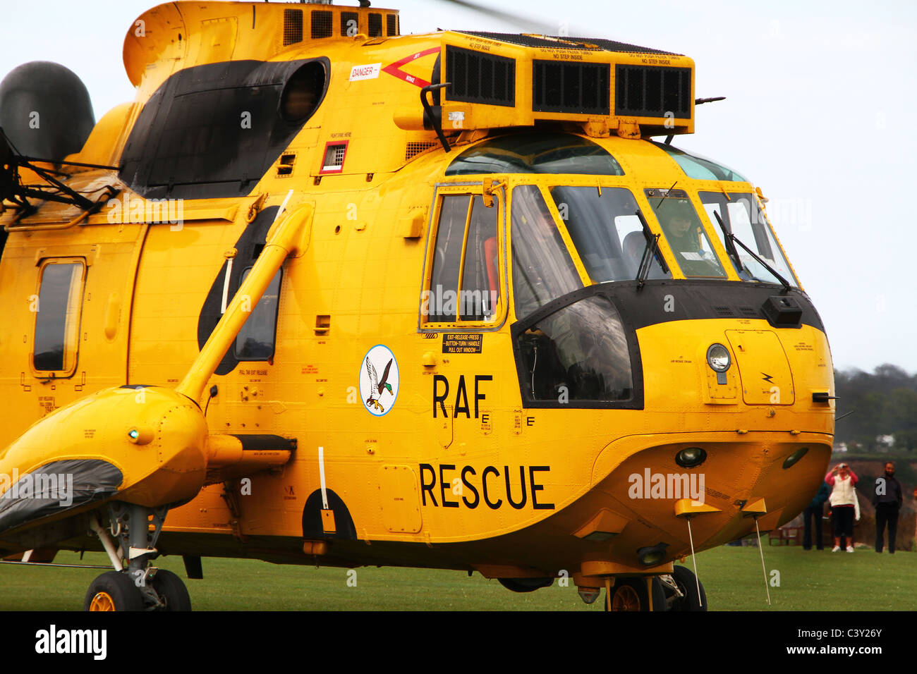 RAF Sea king rescue helicopter on ground Stock Photo - Alamy