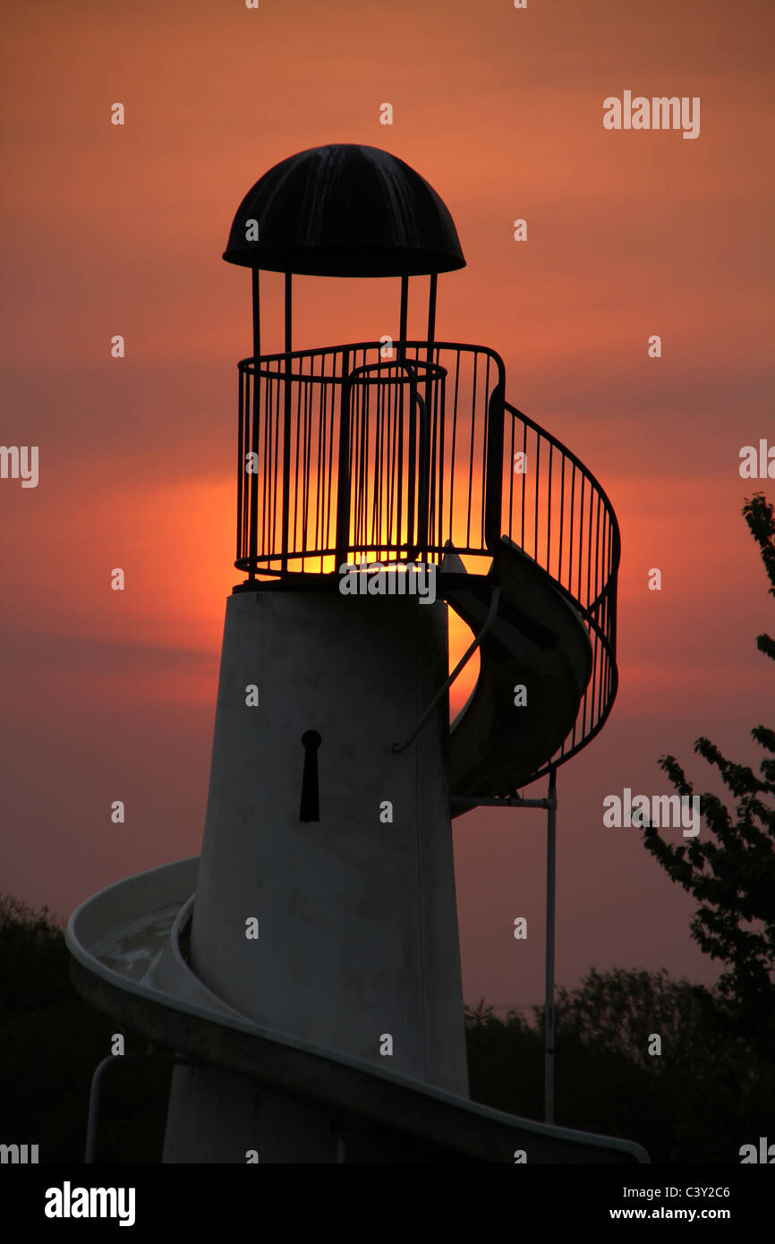 Slide playground rain hi-res stock photography and images - Alamy